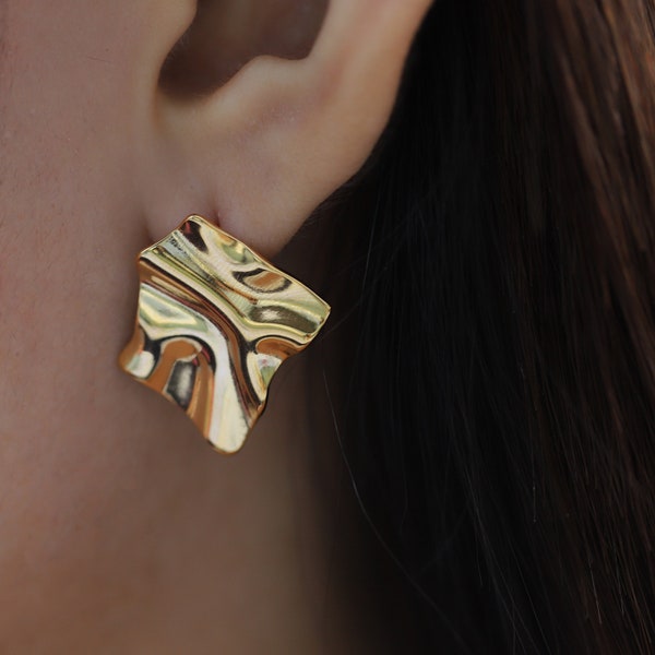 Textured Earrings - Etsy