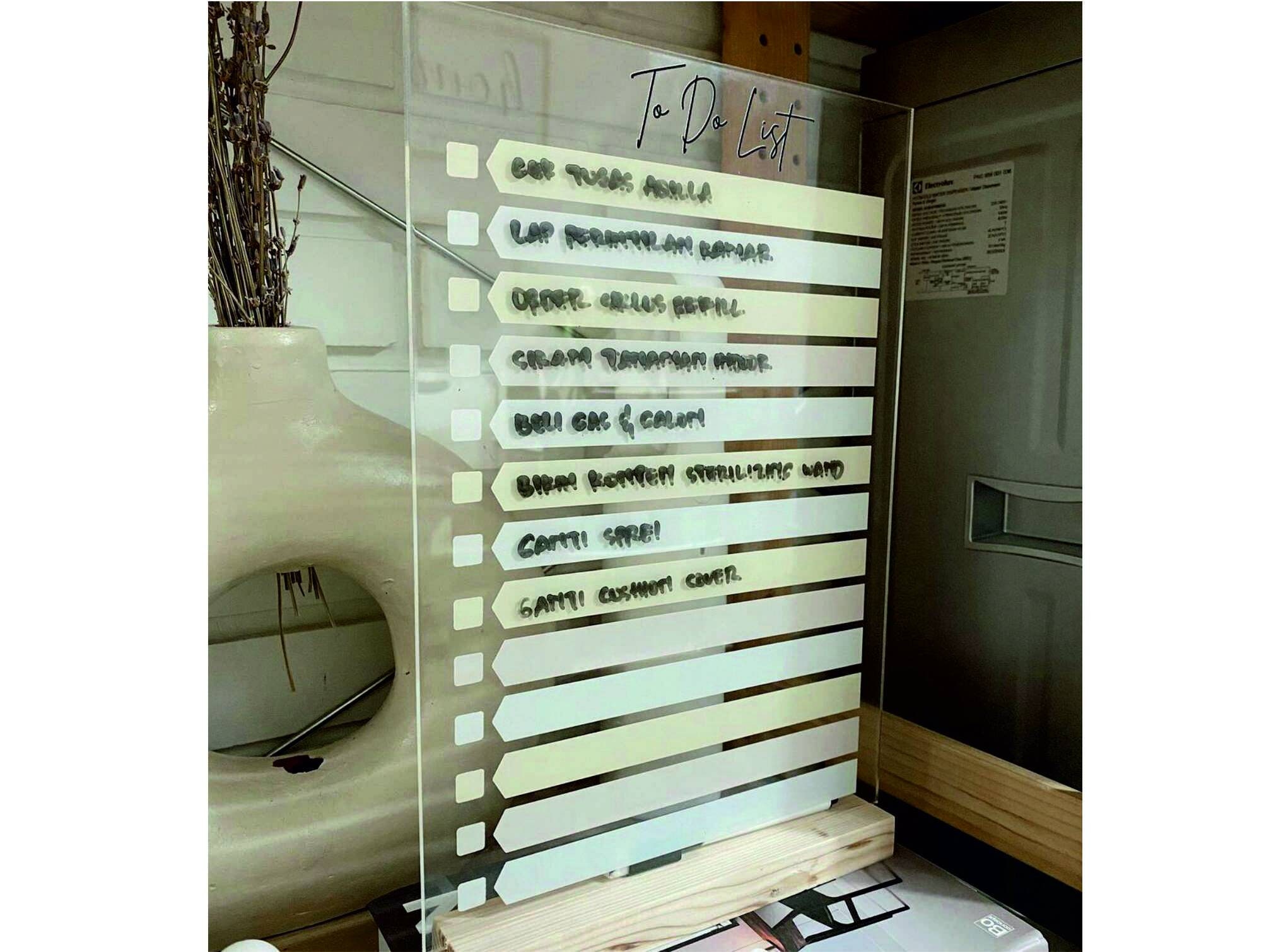 Acrylic Wall Planner Personalized To Do List Acrylic Dry Erase Clear ...