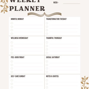 Printable Motivational Weekly Planner, Daily and Weekly to Do List ...