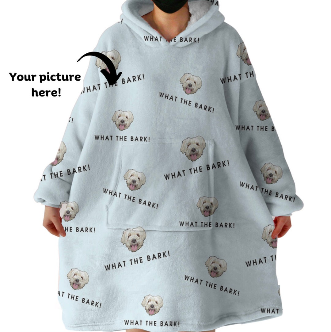 Custom Personalized Photo Hoodie Blanket Warm Sherpa Fleece Oversized ...