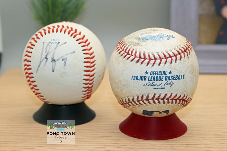 Baseball Display Stand - Different Colors (set of 4) - Shelf or Desktop ...