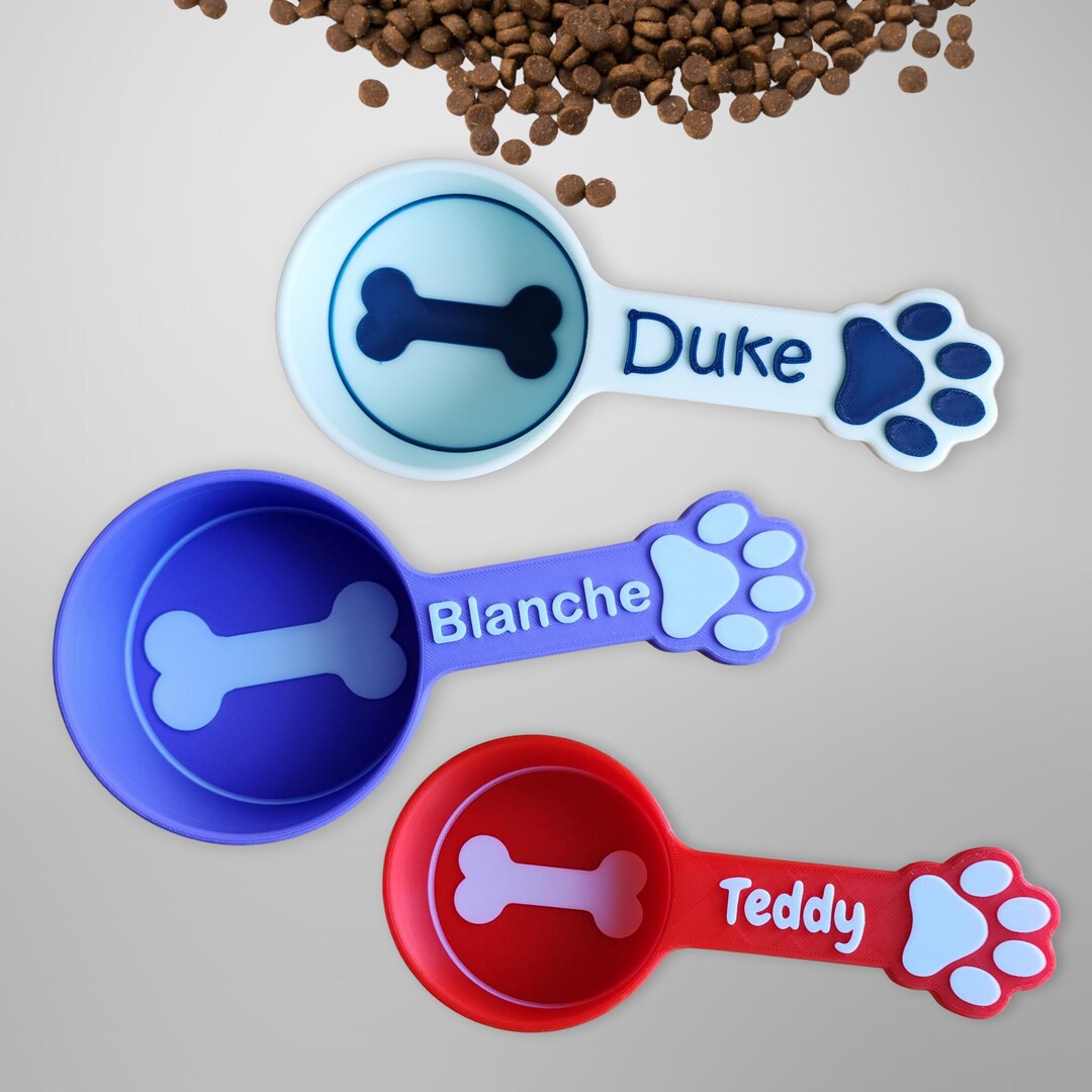 Personalized Dog Food Scoop, Pet Food Measuring Cup With Name and Bone ...