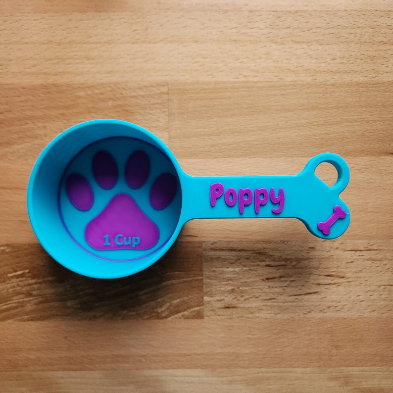 Personalized Dog Food Scoop, Pet Food Measuring Cup With Name, Kibble ...