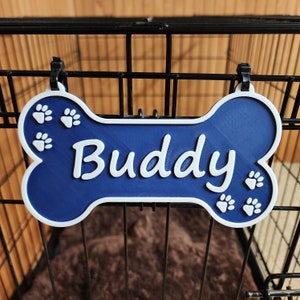Personalized Dog Crate Sign, Custom Kennel Nameplate, Toy Box Sign ...