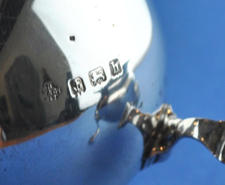 A Pair of Early 20th Century British Salt Cellars, Sterling Silver ...