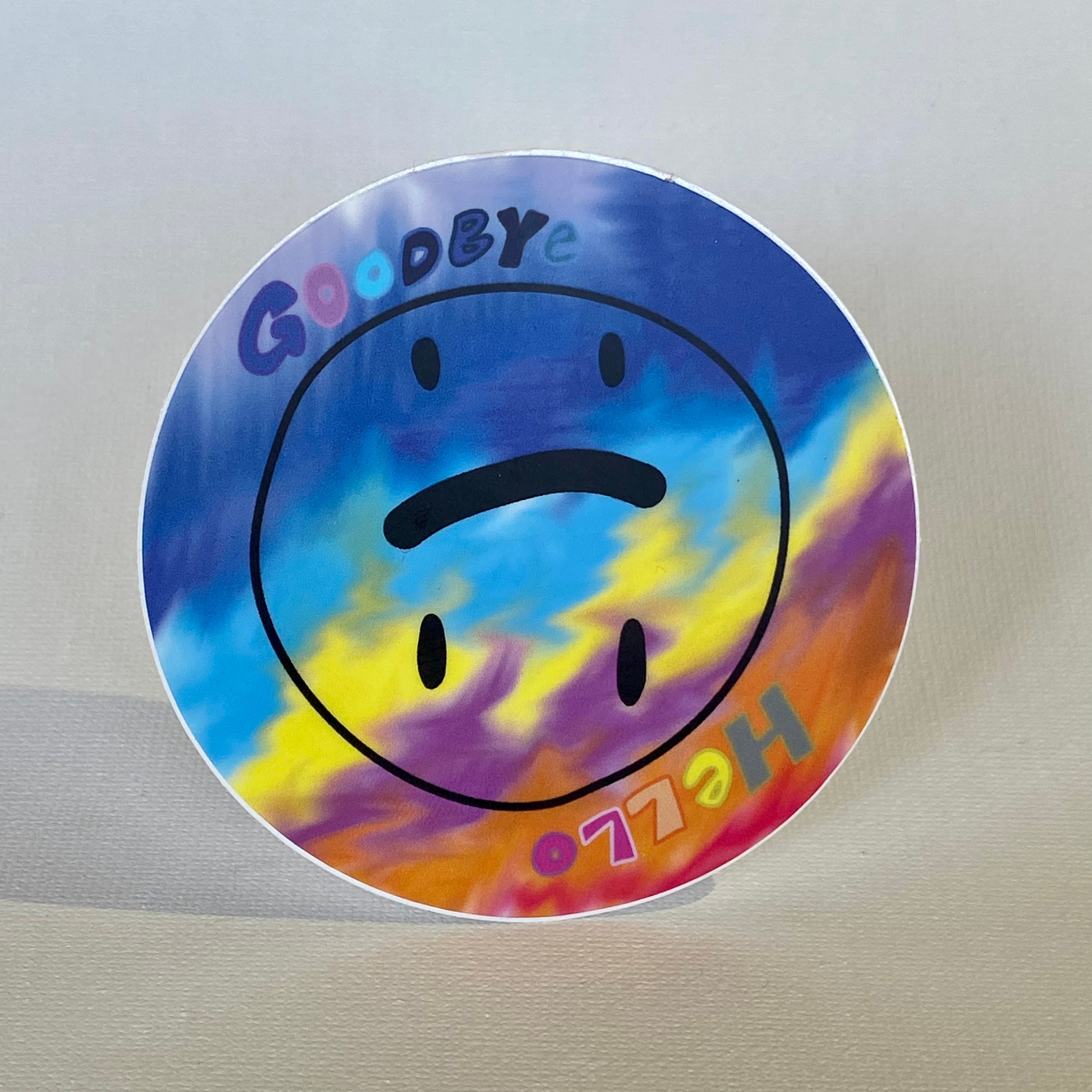 Hello Goodbye Reversible Vinyl Sticker - Etsy