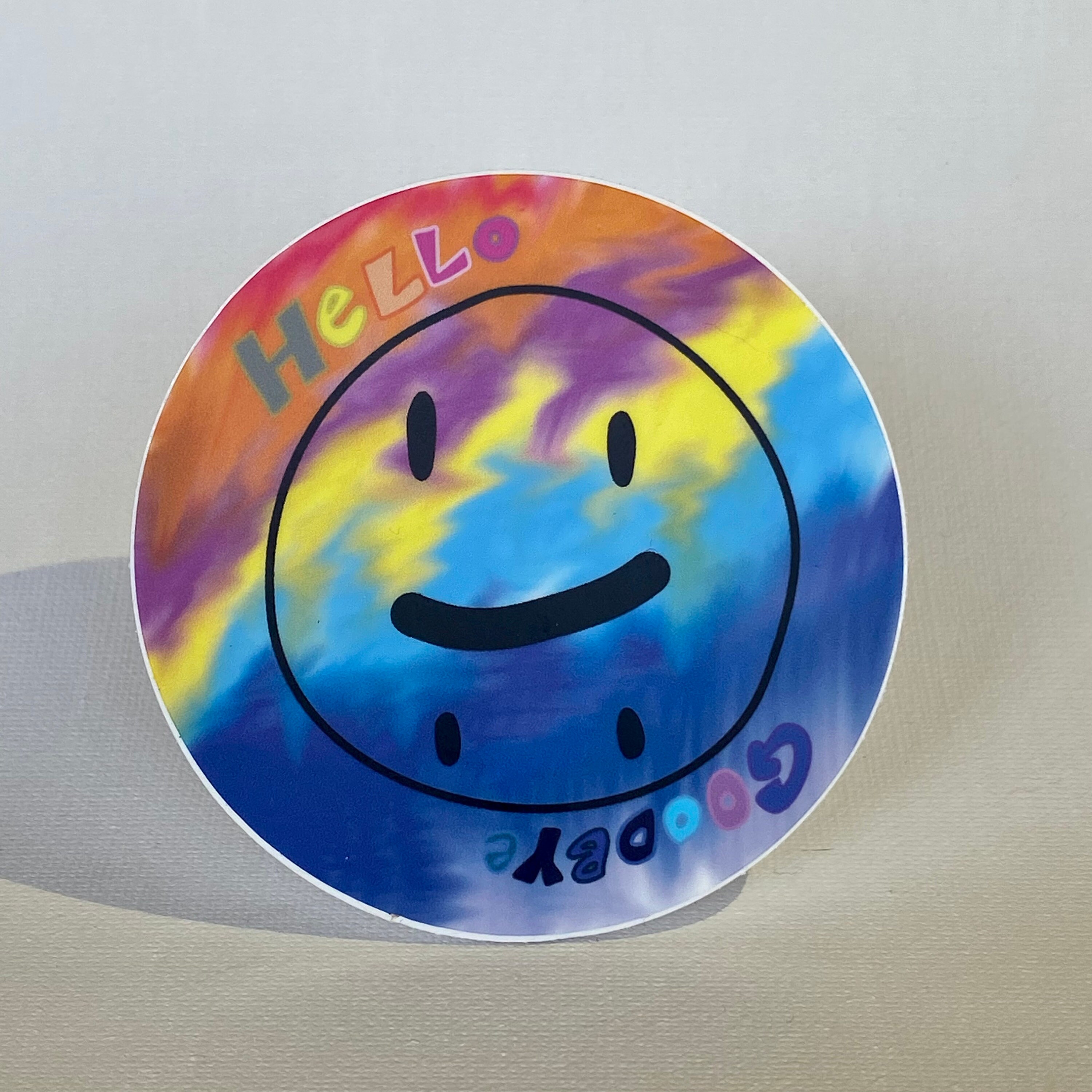 Hello Goodbye Reversible Vinyl Sticker - Etsy