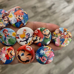 Super Mario Buttons - Etsy
