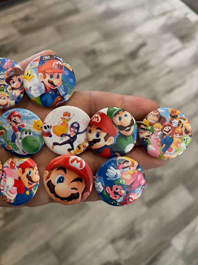 Super Mario Buttons - Etsy