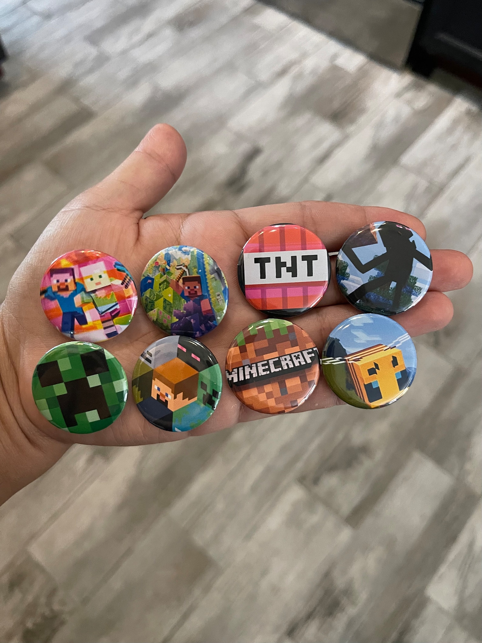 Minecraft Buttons - Etsy