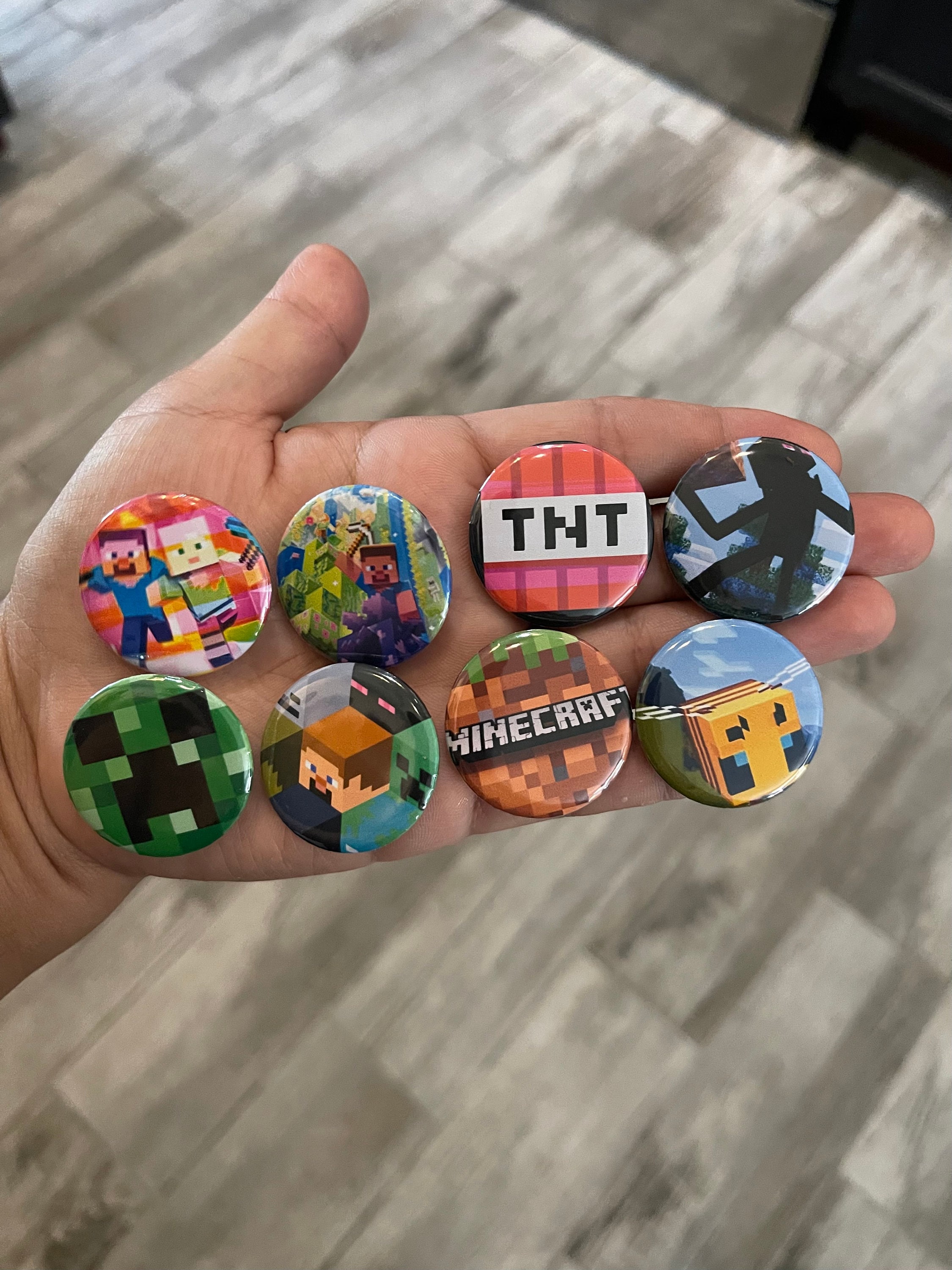 Minecraft Buttons Etsy