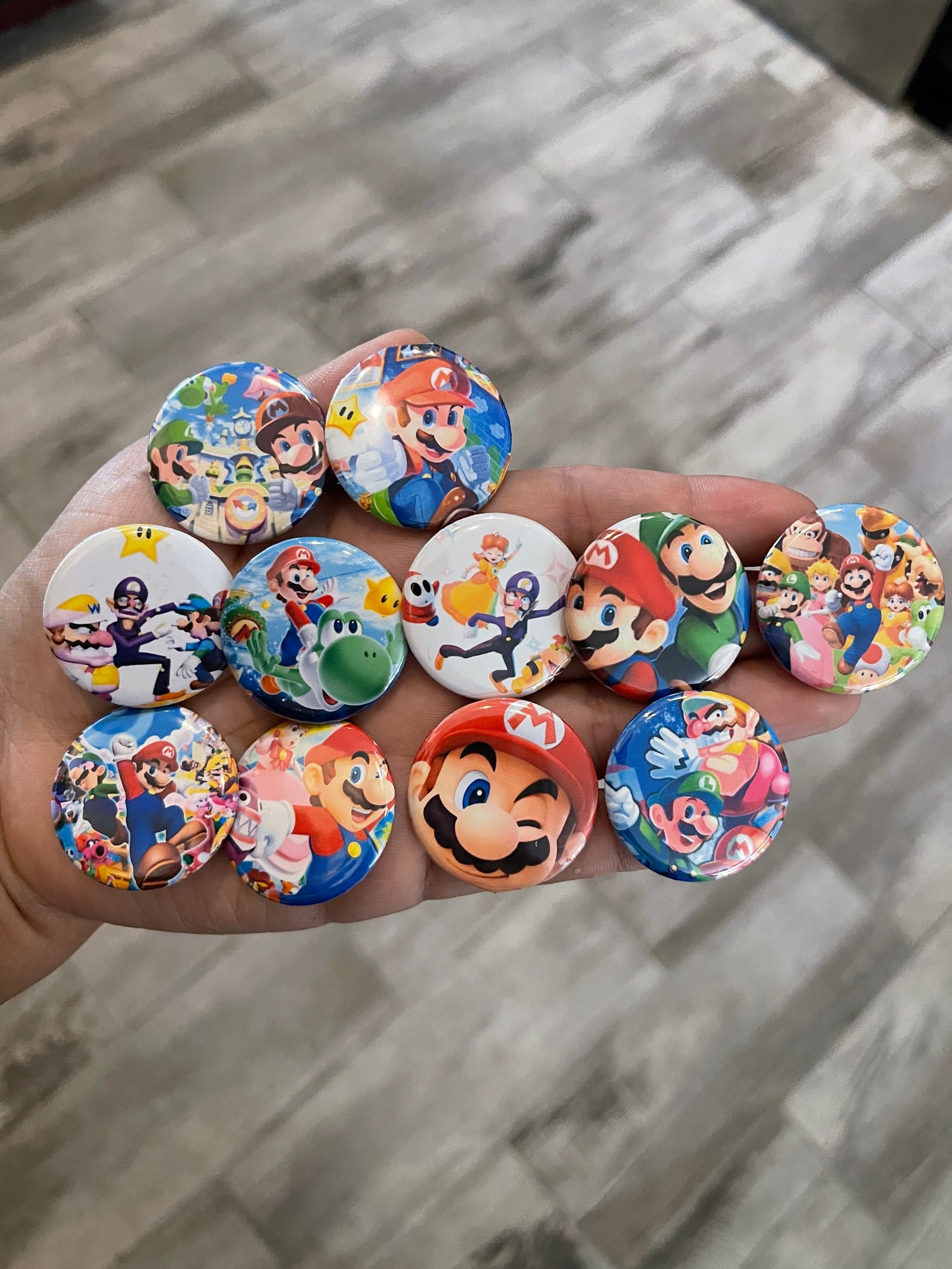 Super Mario Buttons - Etsy
