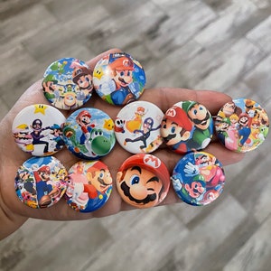 Super Mario Buttons - Etsy