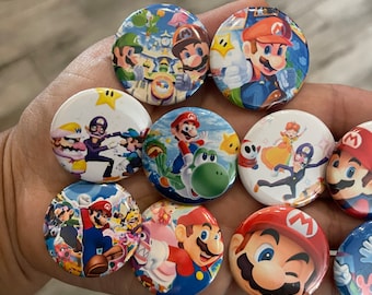 Super Mario Buttons - Etsy