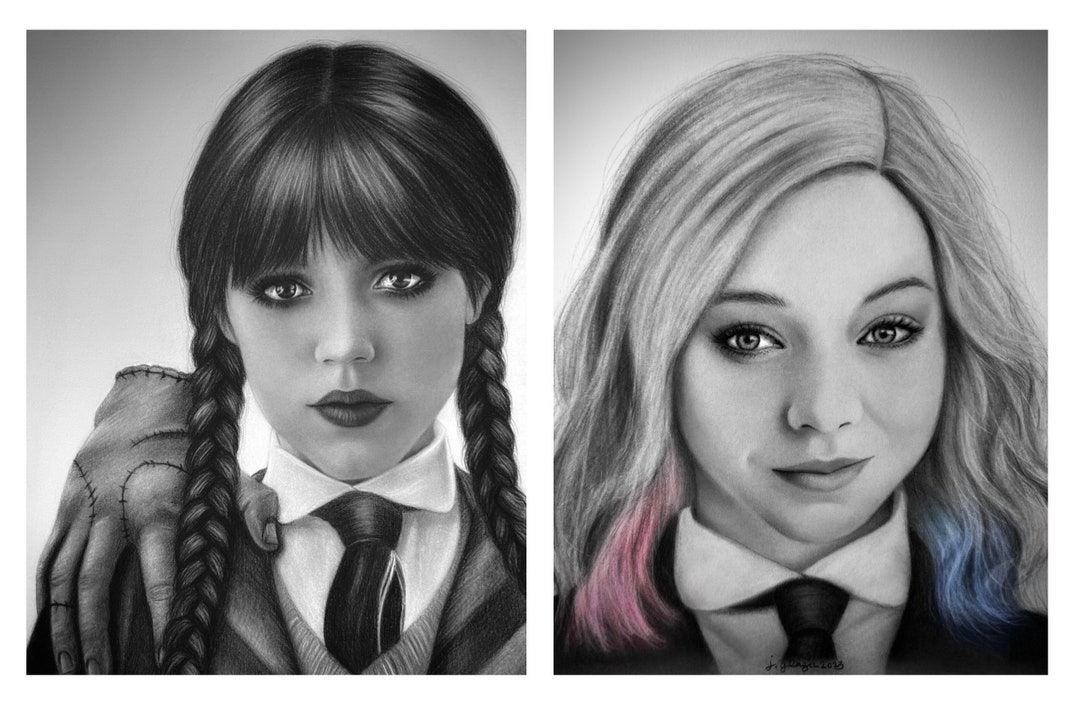 Collage Enid & Wednesday - Etsy