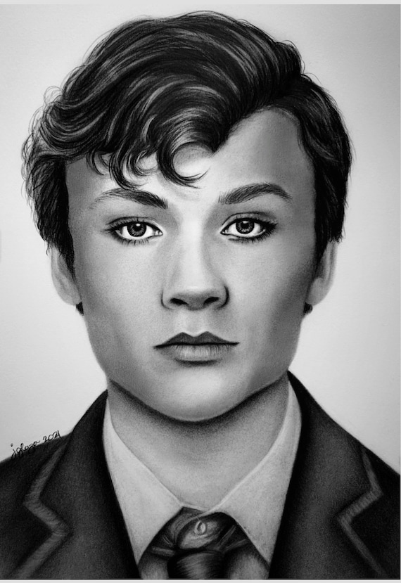 Mattheo Riddle Charcoal Drawing 8.5 X 11 Professional Print - Etsy