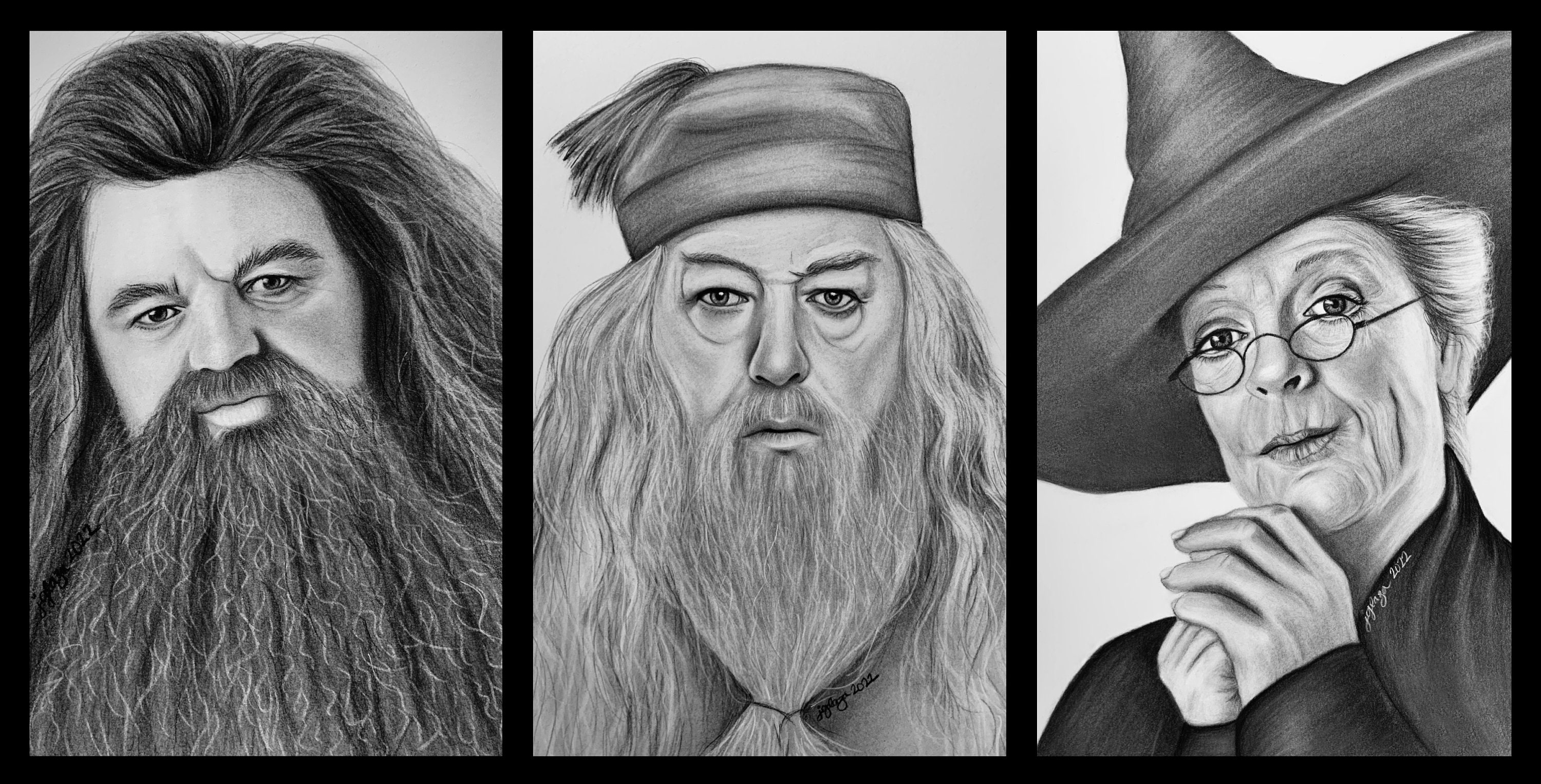 Hagrid X Dumbledore X Mcgonagall Collage - Etsy
