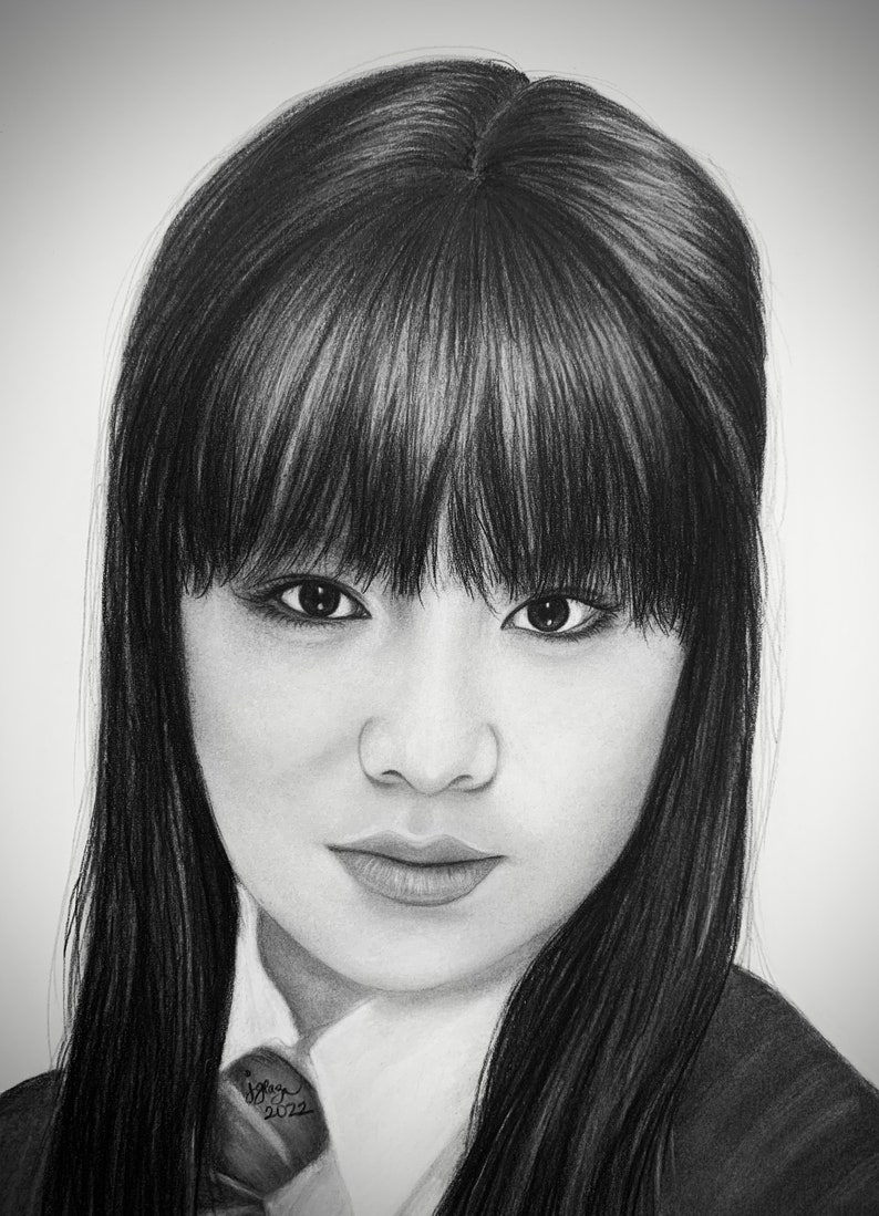Cho Chang de Harry Potter Dibujo al carbón 8.5 x - Etsy México