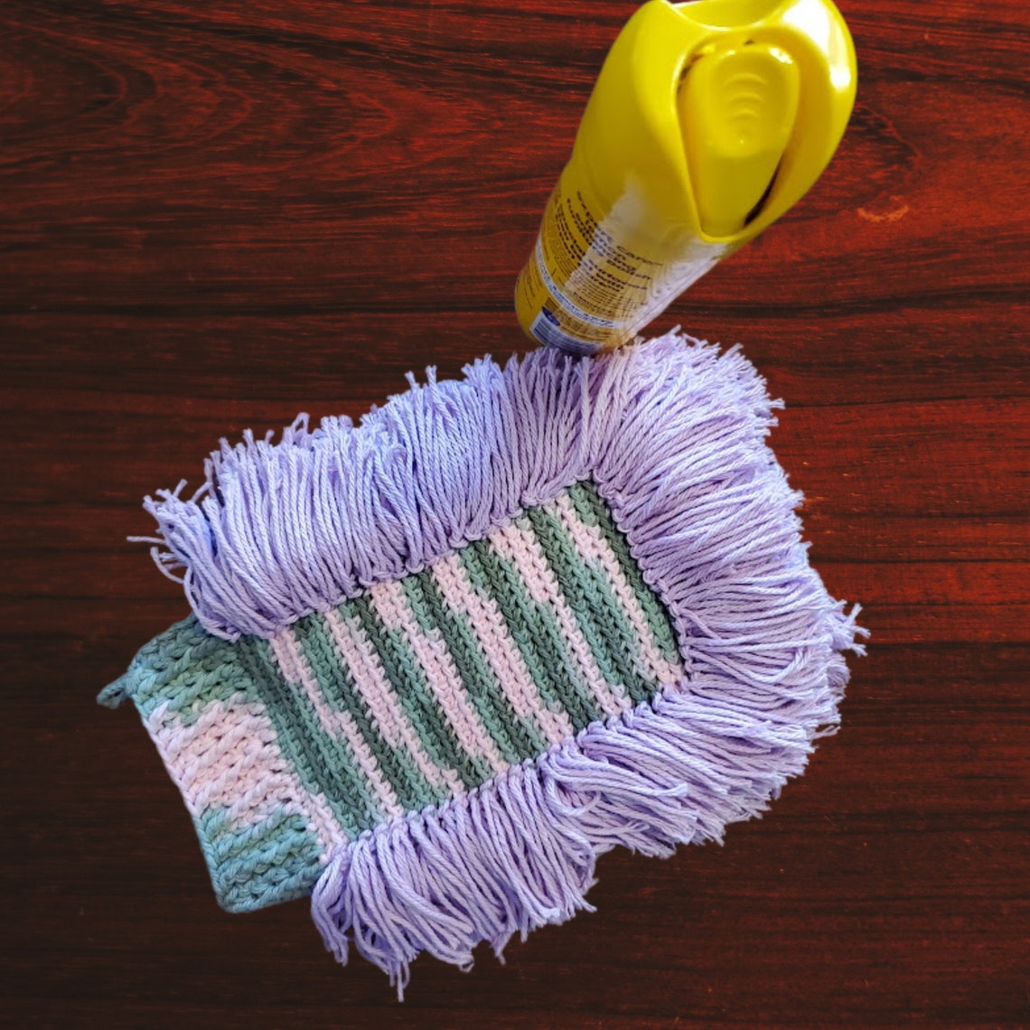 Hand Crocheted Dust Mitt Spring Cleaning Buddie - Tackle Dust With Ease ...