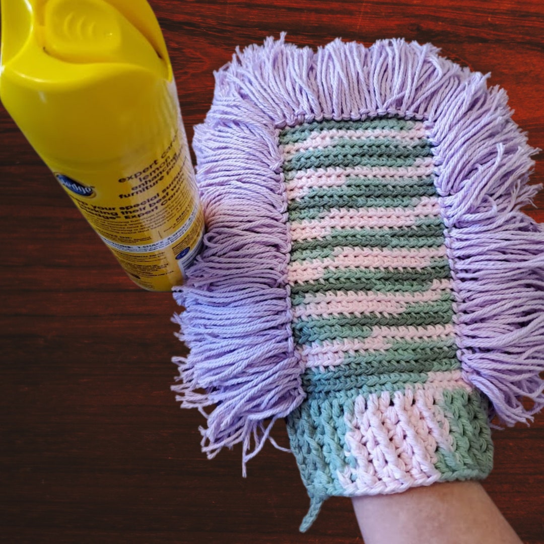 Hand Crocheted Dust Mitt Spring Cleaning Buddie - Tackle Dust With Ease ...
