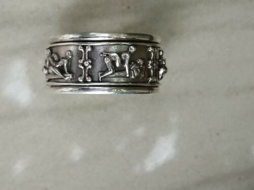Sexual Silver Ring for Men, Spinner Ring for Women, Worry Band Ring ...