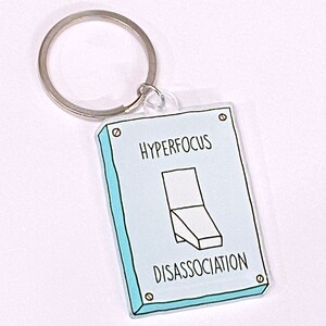 ADHD Hyperfocus Disassociation Switch Acrylic Keychain Funny Charm ...