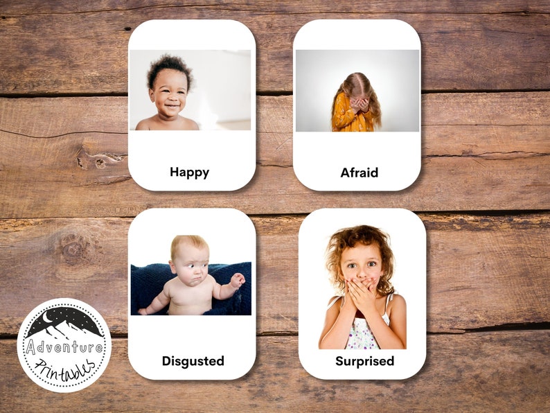 Printable Emotions Flash Cards for Kids • Learn and Identify Feelings ...