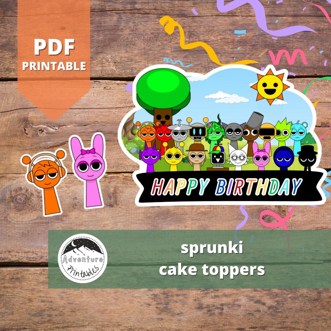 Sprunki Cake Topper • PDF - Etsy