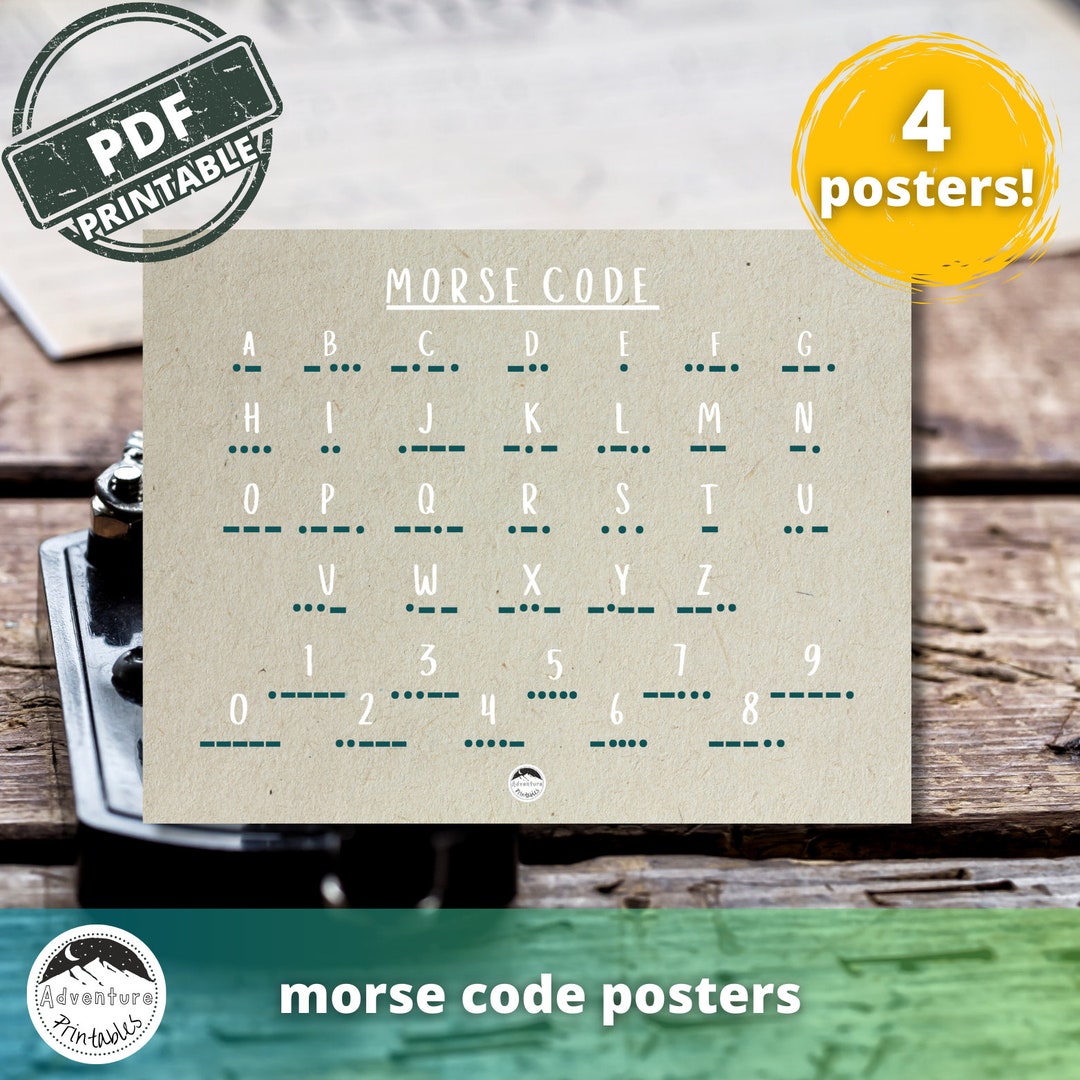 Morse Code Printable • "american" Version • Wallet Size Included • Instant Download PDF - Etsy