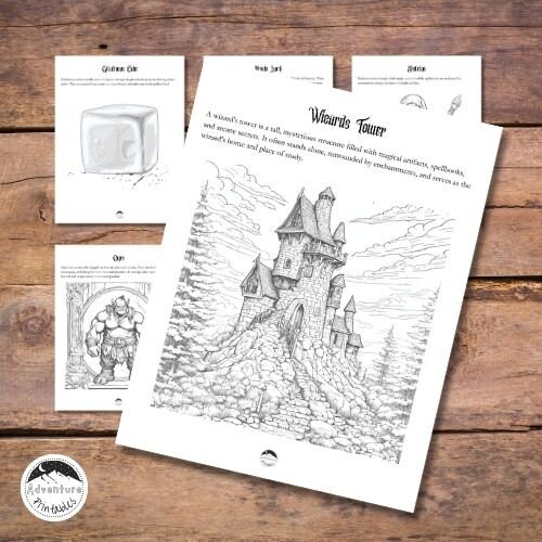 Dungeons & Dragons Coloring Pages Printable Fantasy Art for All Ages ...