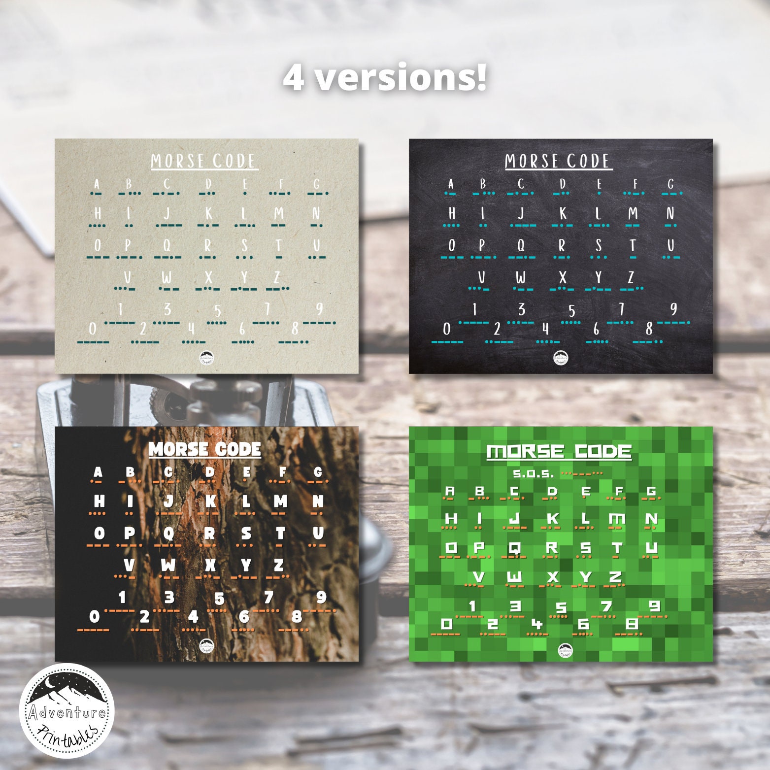 Morse Code Printable • "american" Version • Wallet Size Included ...