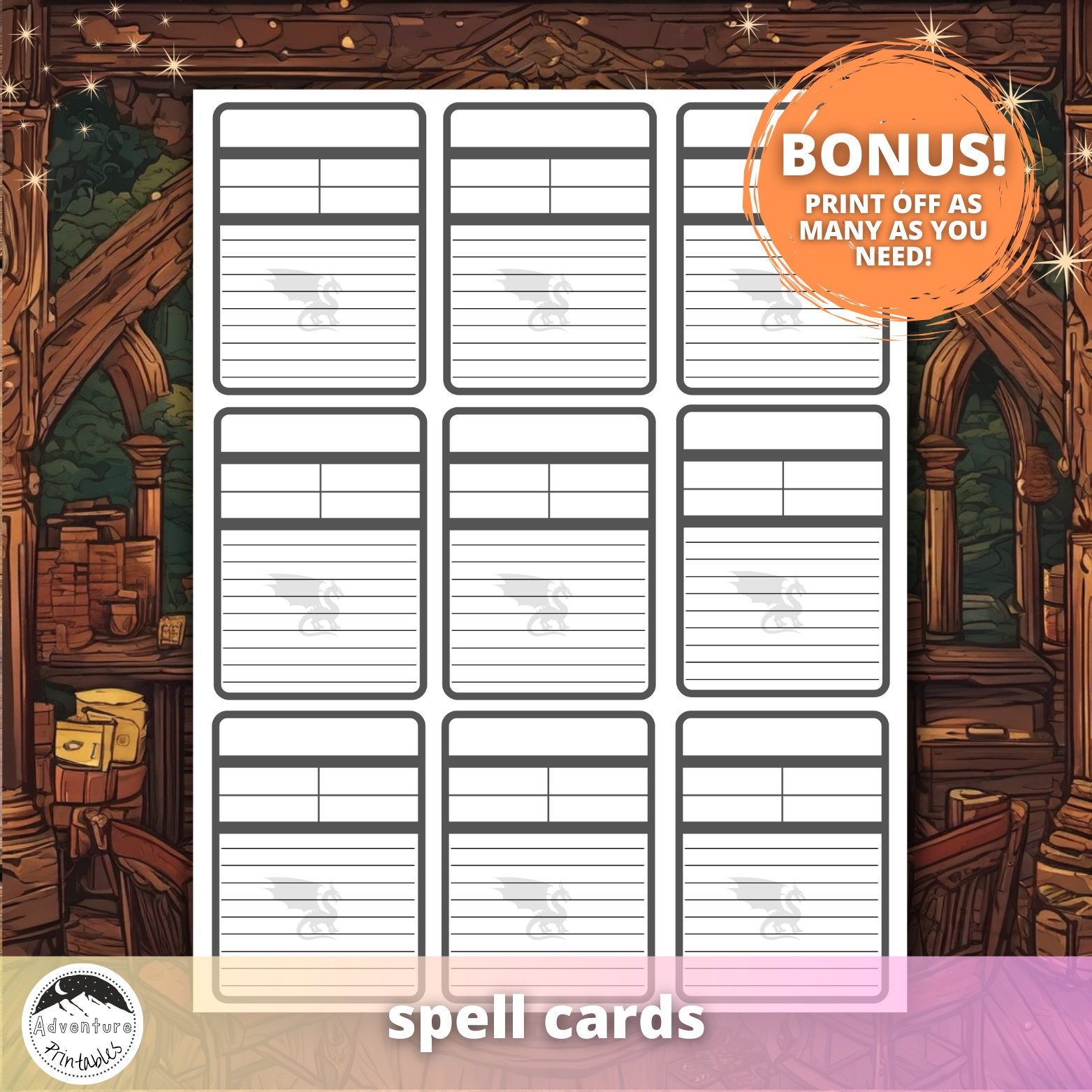 Ultimate Dnd Character Sheet Set for Kids • Custom Nameplate & Spell ...