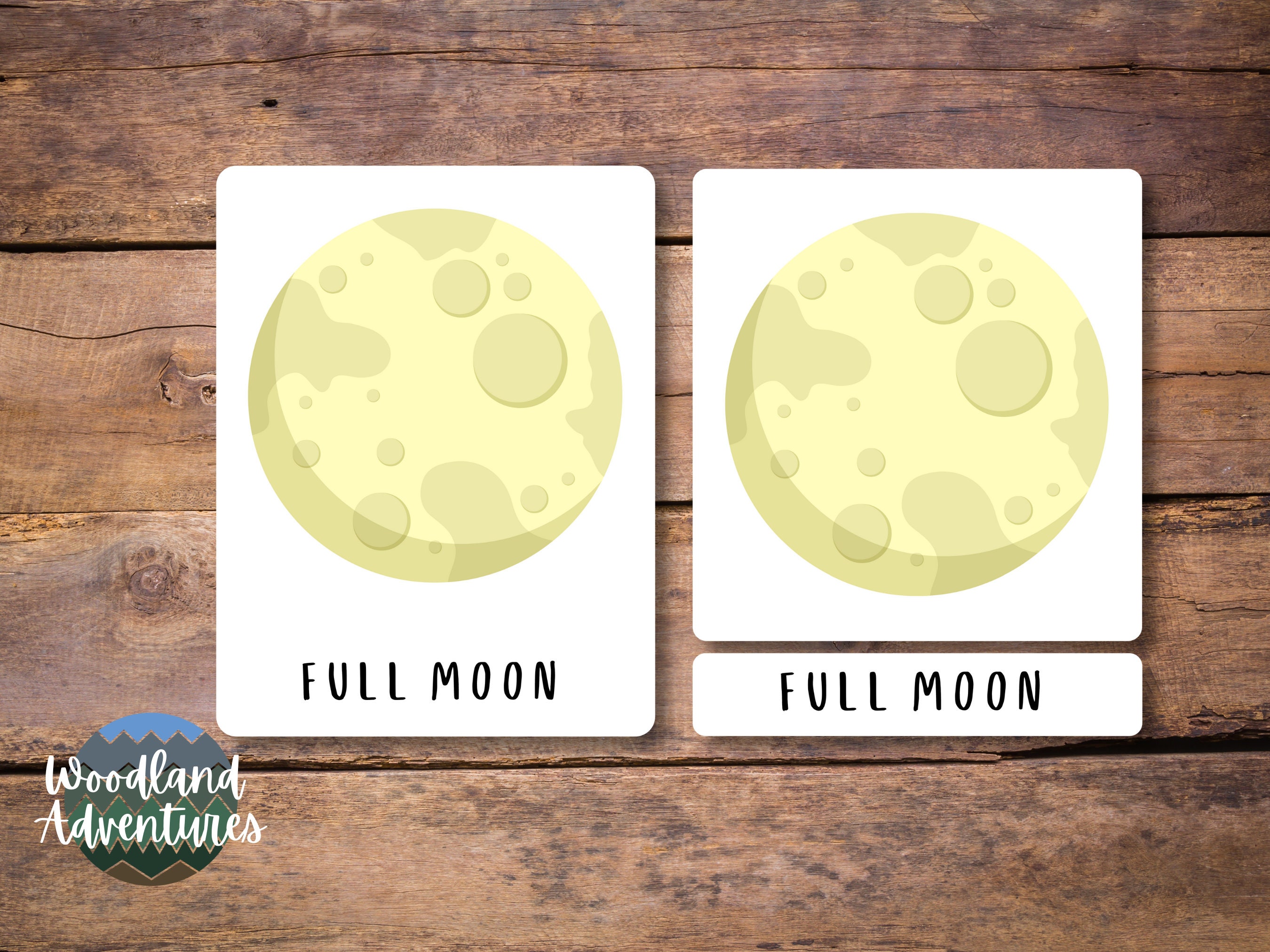 MOON PHASES • Home-school •PDF • Nomenclature Cards • Montessori Cards ...