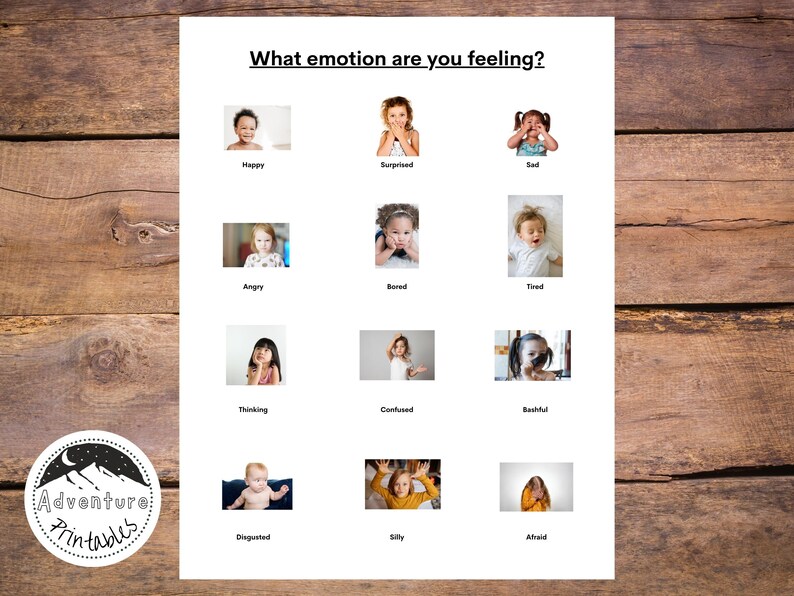 Printable Emotions Flash Cards for Kids • Learn and Identify Feelings ...