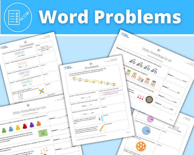 Cycle 1 - Math - Classical Weekly Worksheets - 24 Weeks - Etsy