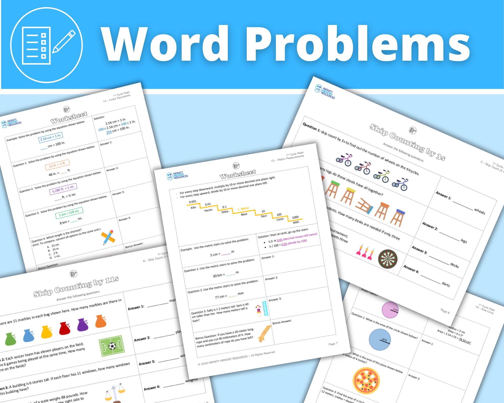 Cycle 1 - Math - Classical Weekly Worksheets - 24 Weeks - Etsy