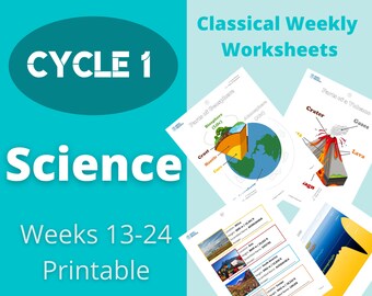 Cycle 1 Math Classical Weekly Worksheets 24 Weeks | Etsy