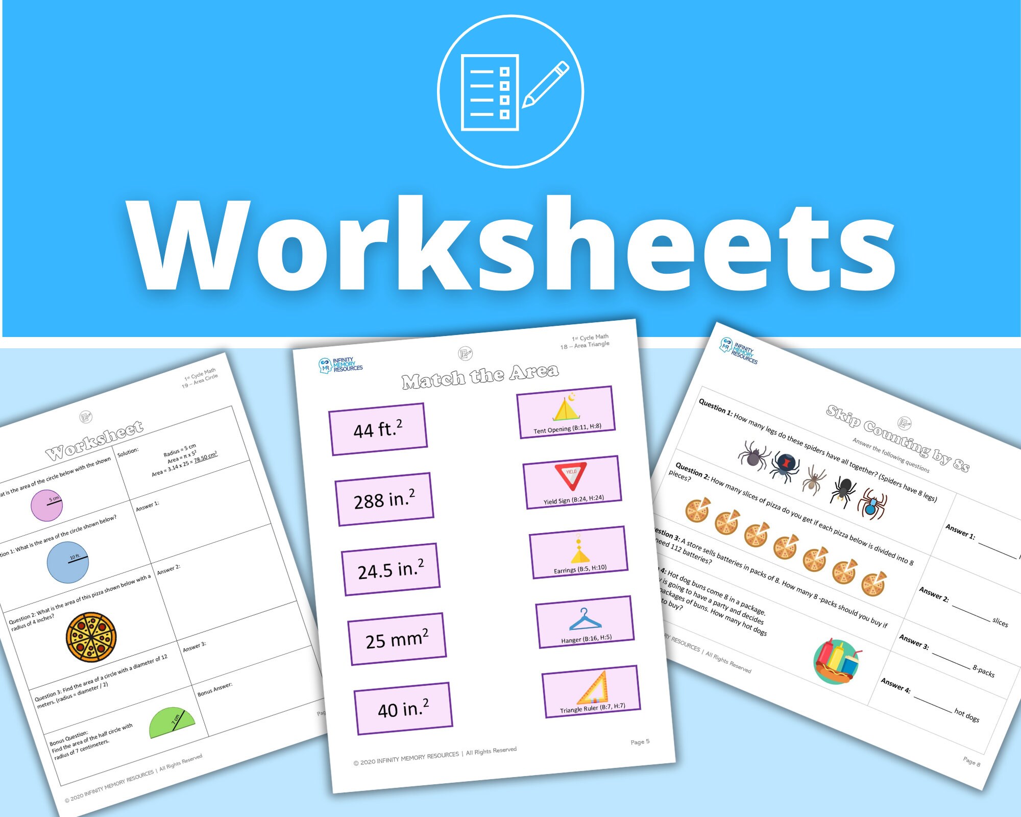 Cycle 1 - Math - Classical Weekly Worksheets - 24 Weeks - Etsy