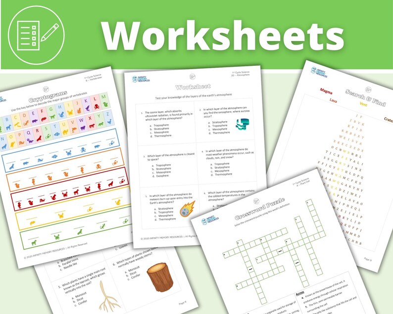Cycle 1 - Science - Classical Weekly Worksheets - 24 Weeks - Etsy