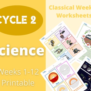 Cycle 2 Science Classical Weekly Worksheets Weeks 1-12 - Etsy