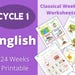Cycle 1 - English - Classical Weekly Worksheets - 24 Weeks - Etsy