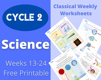 Cycle 2 Science Classical Weekly Worksheets Weeks 1-12 - Etsy