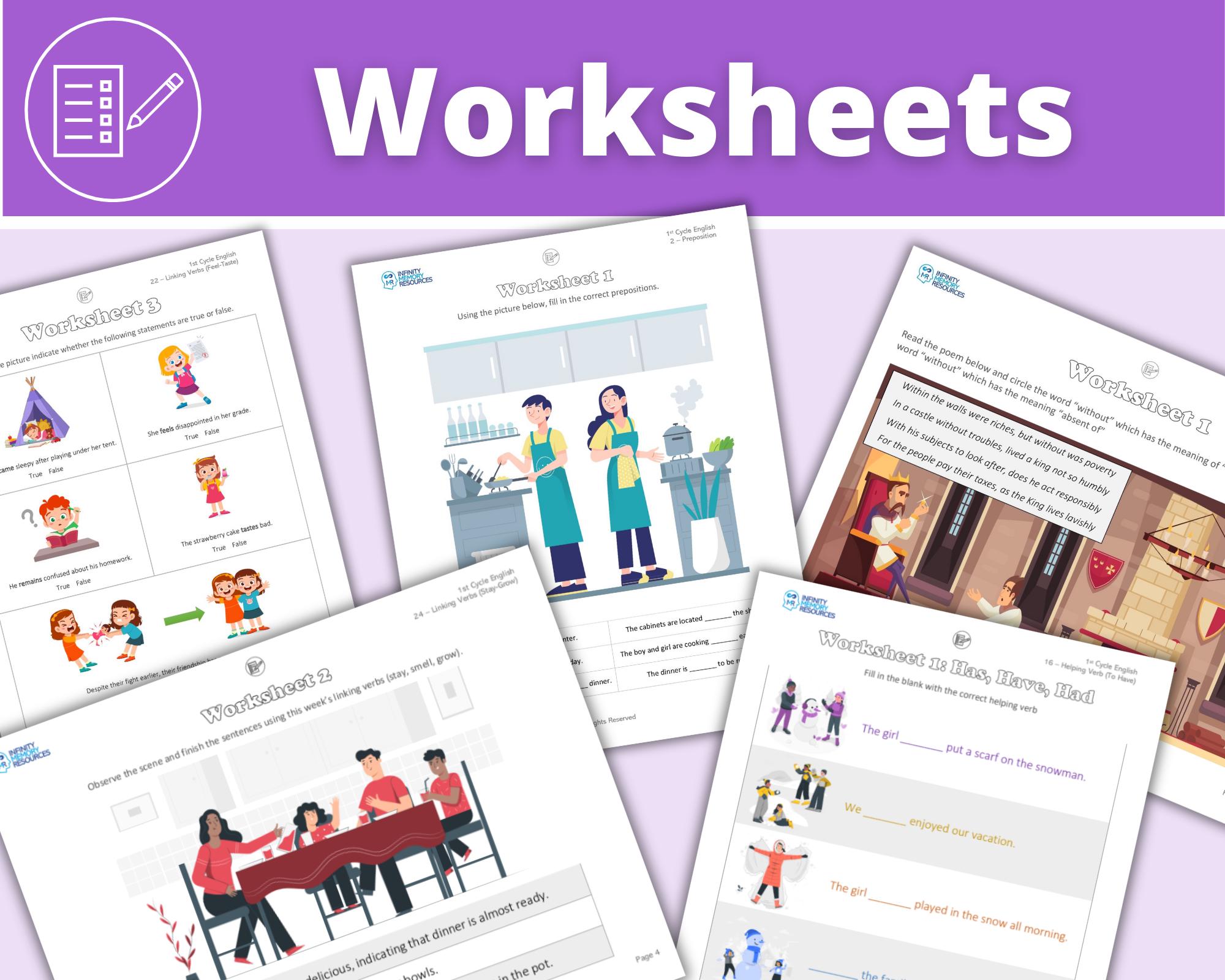 Cycle 1 - English - Classical Weekly Worksheets - 24 Weeks - Etsy