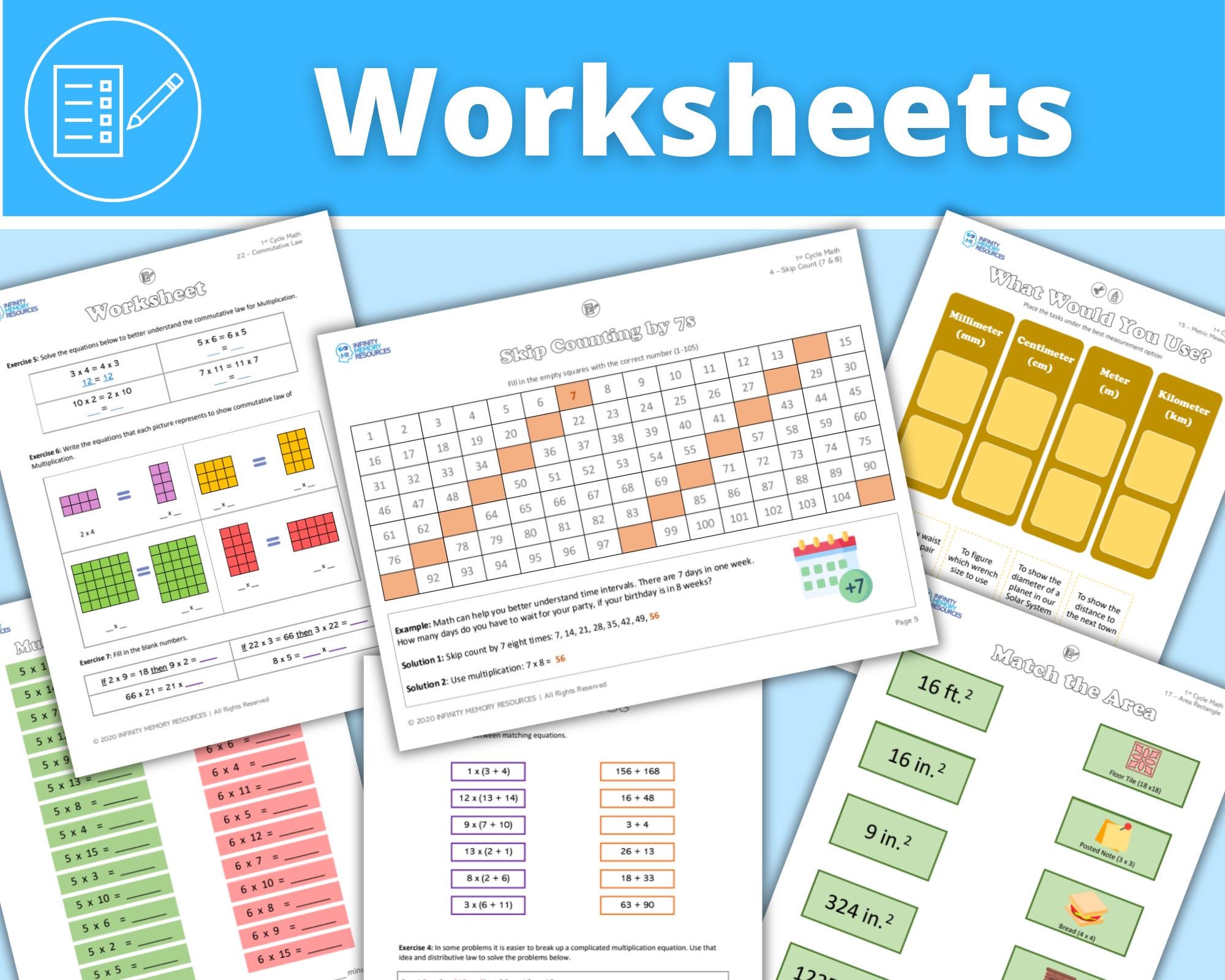 Cycle 1 - Math - Classical Weekly Worksheets - 24 Weeks - Etsy