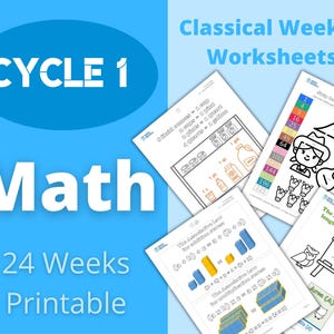 Cycle 1 - Math - Classical Weekly Worksheets - 24 Weeks - Etsy
