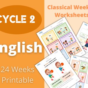 Cycle 2 - English - Classical Weekly Worksheets - 24 Weeks - Etsy