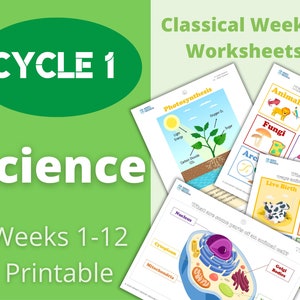 Cycle 1 - Science - Classical Weekly Worksheets - Weeks 1-12 - Etsy