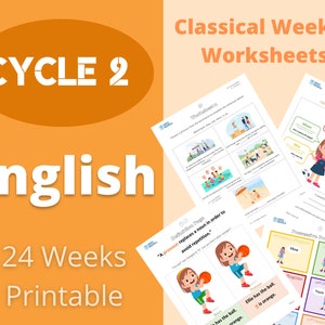 Cycle 2 English Classical Weekly Worksheets 24 Weeks - Etsy