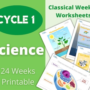 Cycle 1 - Science - Classical Weekly Worksheets - 24 Weeks - Etsy
