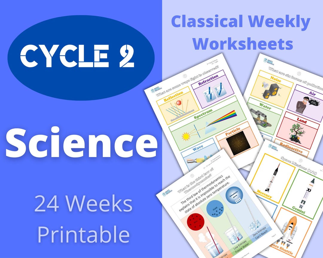 Cycle 2 - Science - Classical Weekly Worksheets - 24 Weeks - Etsy